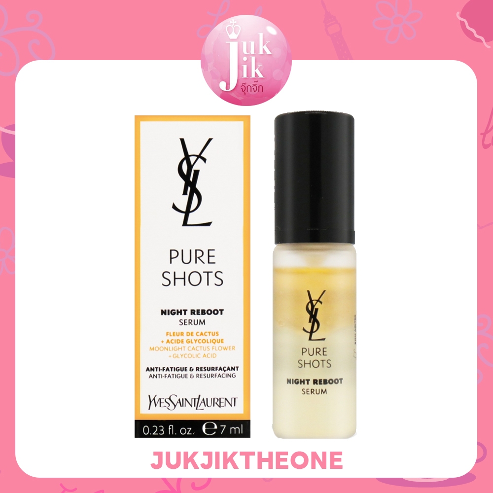 YSL Pure Shots Night Reboot Serum 7ml - เซรั่มฟื้นบำรุงผิว | Shopee Thailand