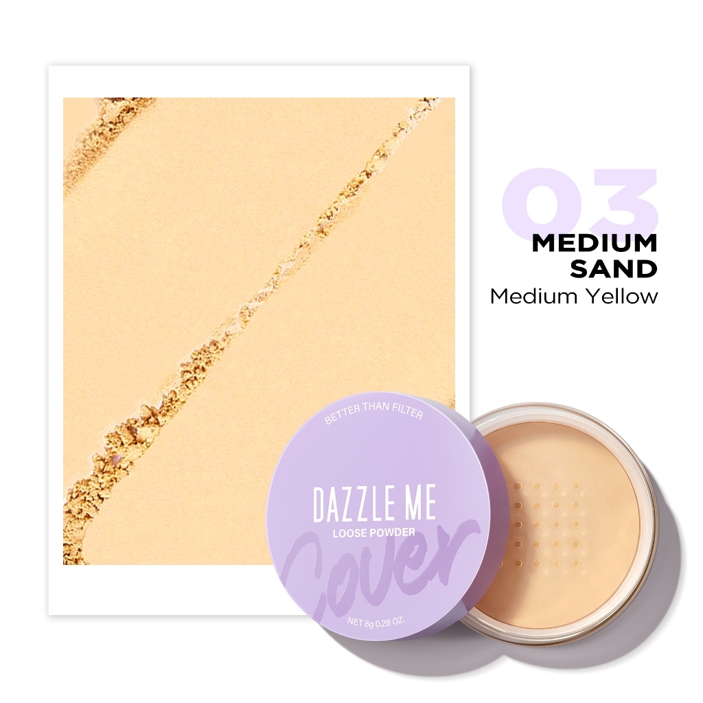 DAZZLE ME Better than Filter Fixed Loose Powder แป้งฝุ่นคุมมัน ช่วยเบลอรุมขน เครื่องสำอางติดทน ...
