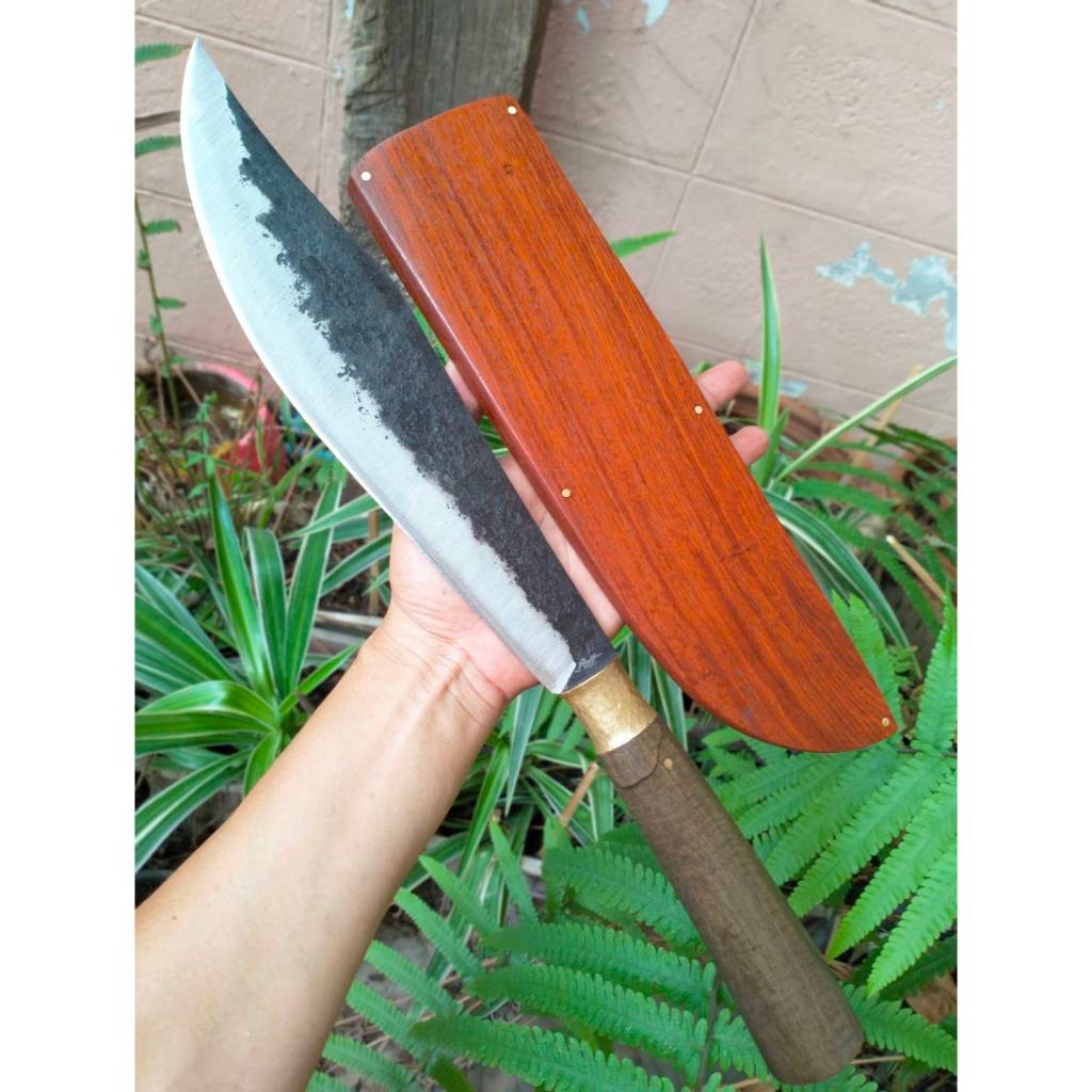 มีดเหน็บ โบวี่ เหน็บม้ง มีดเหน็บ E-Nep มาเชเต้ มีดเดินป่า มีดแคมป์ 11.5” SUP9 ผิวไฟ ด้ามตะแบกลาย ...