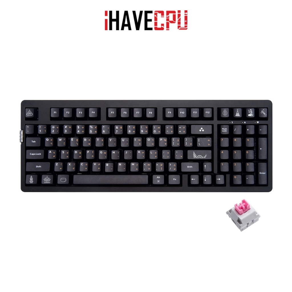 iHAVECPU KEYBOARD (คีย์บอร์ด) LOGA RAVANA R2 SIRIMONGKOL : BLACK EDITION (TRI-MODE MECHANICAL ...