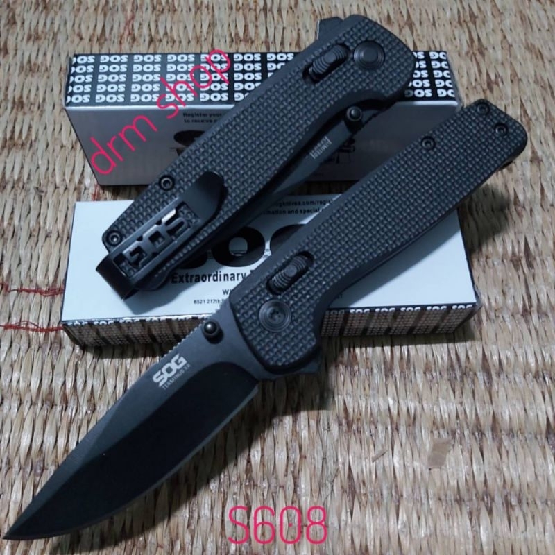 อุปกรณ์เดินป่า มีด มีดพก มีดพับ รุ่น S608 ใบดำด้ามดำ | Shopee Thailand
