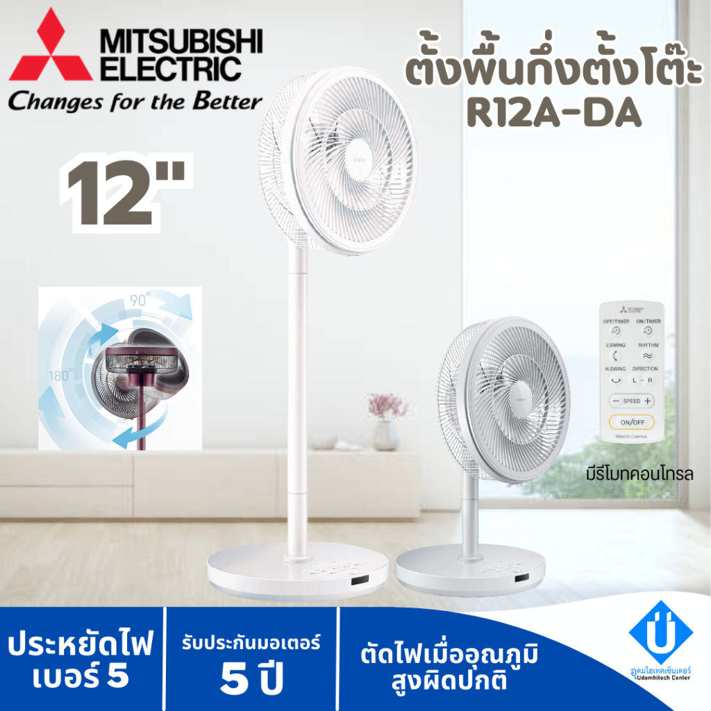MITSUBISHI ELECTRIC ตั้งพื้นกึ่งตั้งโต๊ะ R12A-DA 3D Smart Flow ขนาด ...