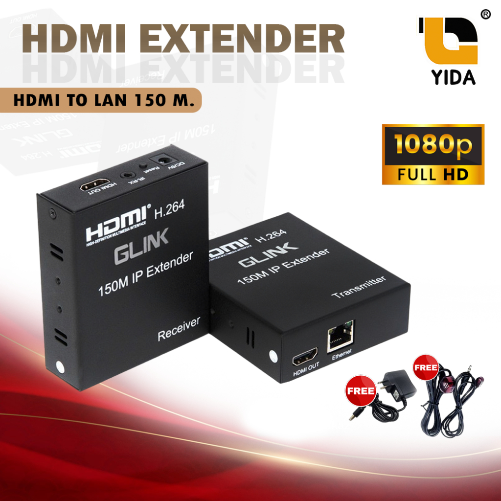 HDMI Extender 150เมตร IP Extender H.264 1080 ตัวส่งสัญญาณภาพและเสียง ...