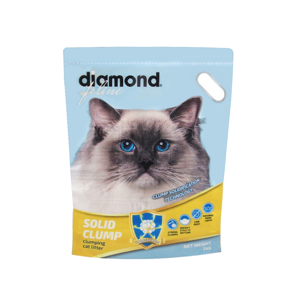 Diamaond Feline รุ่น Solid Clump ทรายแมวภูเขาไฟ 7Kg | Shopee Thailand