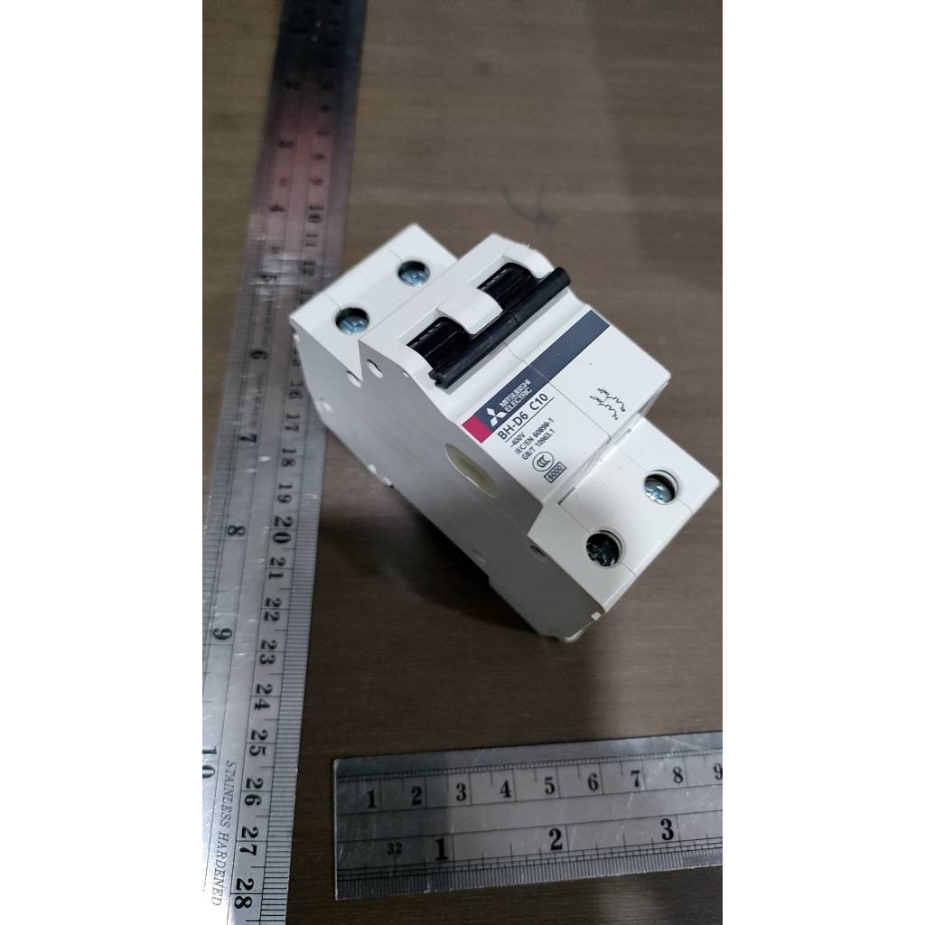 MITSUBISHI Miniature Circuit Breaker มิซซูบิชิ BH-D6 C6 C10 2Pole 10A 16A 20A ABB HACO cb ...