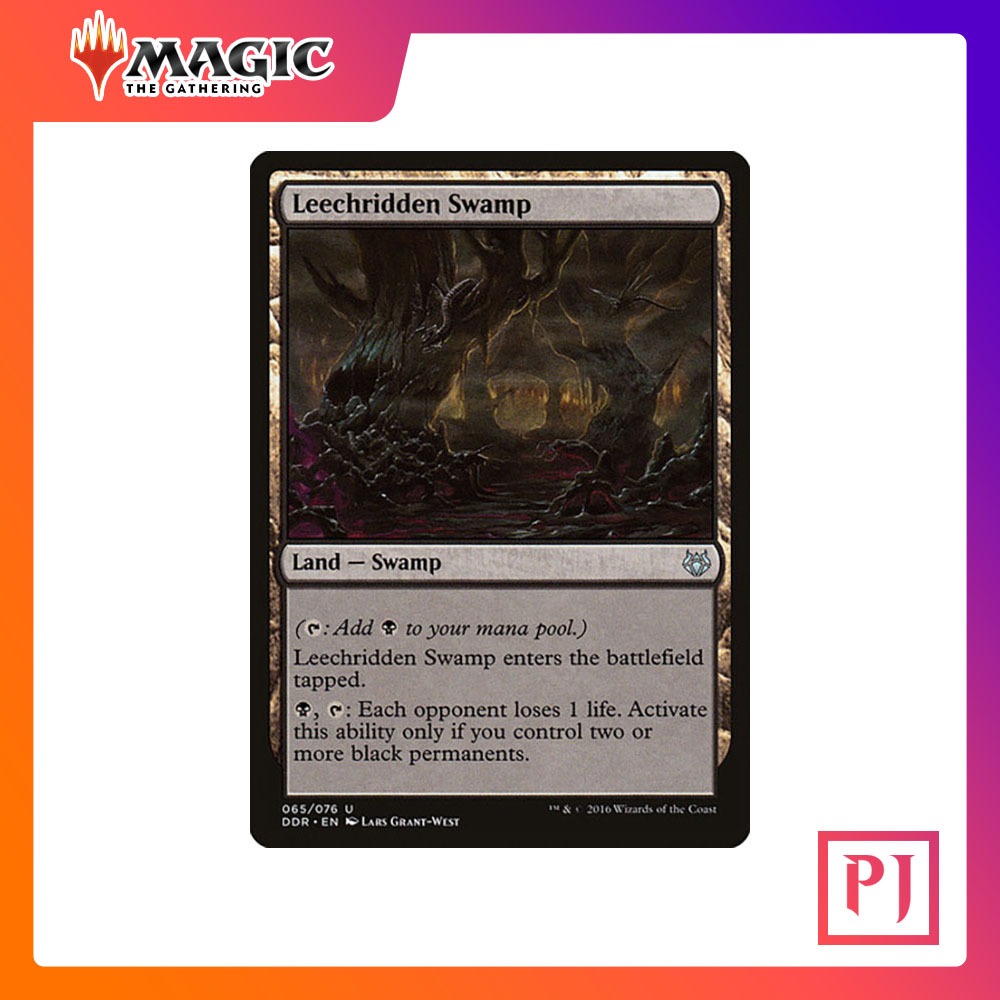 [MTG] Leechridden Swamp [DDR] [LAND] [UNCOM] [NORMAL] [ENG] (การ์ดเมจิค ...