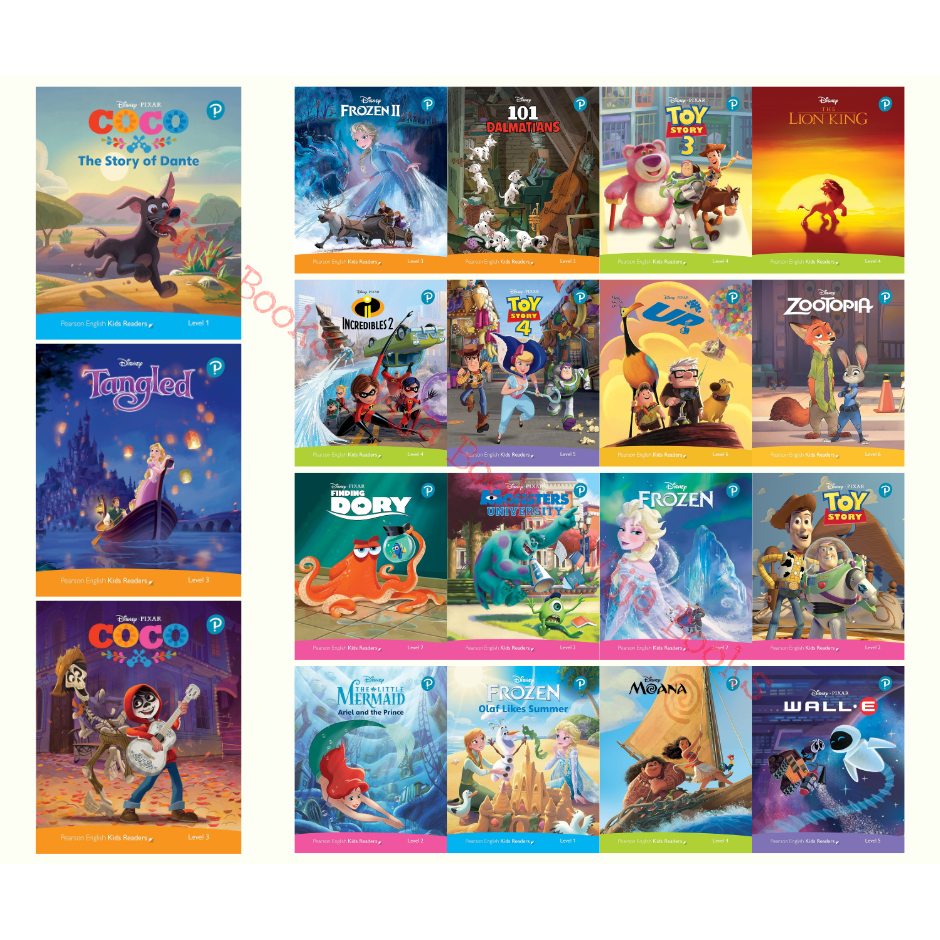 Pearson English Kids Readers Level 1-6 Disney หนังสือเด็ก ฝึกอ่าน ภาษา ...
