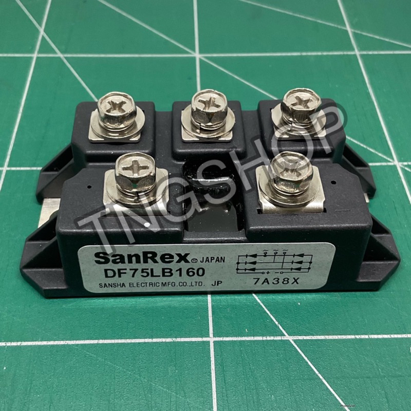 DF50AA160 DF75LB160 DF100AA160 SanRex โมดูลวงจรเรียงกระแส 5น็อต 3เฟส พร้อมส่ง ออกบิลได้(ของใหม่ ...