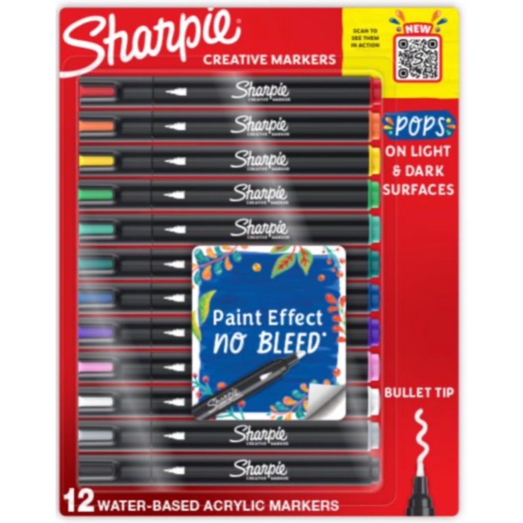 Sharpie สีอะคริลิค Creative Markers, Water-Based Acrylic Markers ...