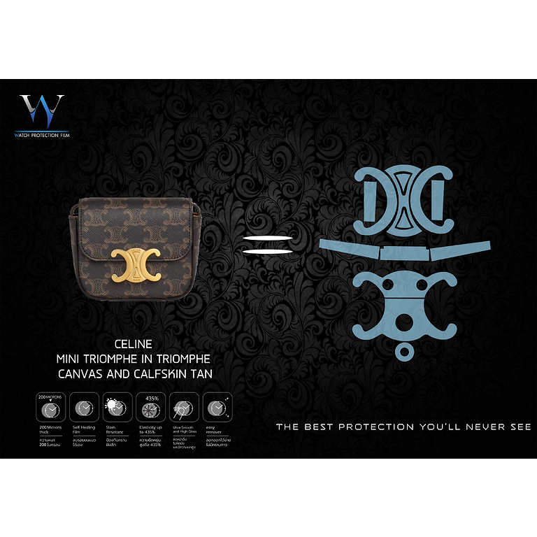 ฟิล์มกันรอยนาฬิกา Watch Protection Film Celine Ava Triomphe Soft Bag In ...