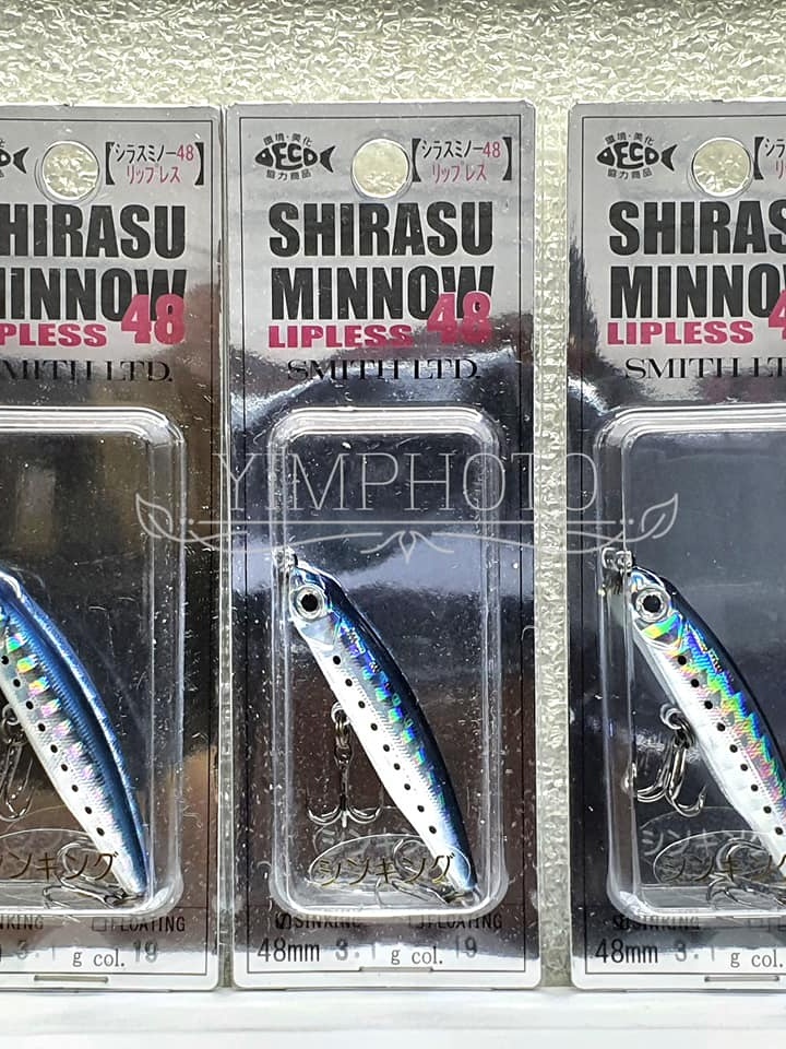 Smith Shirasu Minnow Lipless 48 lls 3.1g. sinking จมโคลง ของแท้100% เหยื่อปลอม เหยื่อตกปลา ...