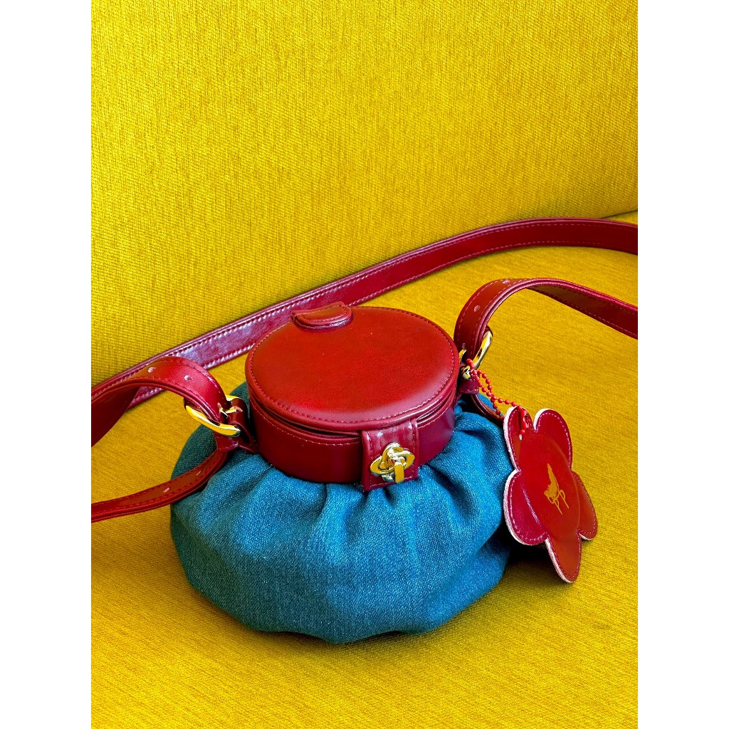 Papapetch.h - Mini Dumpling denim bag *Mocha brown / Whiteพร้อมส่ง ...