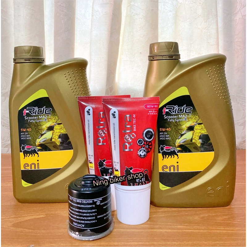 ชุดเปลี่ยนถ่ายน้ำมันเครื่อง New Vespa ( ชุด eni ) | Shopee Thailand