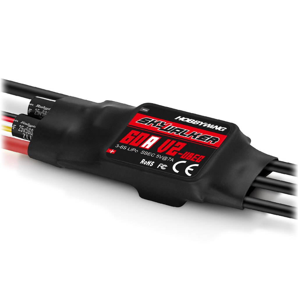 สปีด ESC Hobbywing Skywalker v2 3-6S 60A SBEC Brushless 5V 7A BEC RC ...