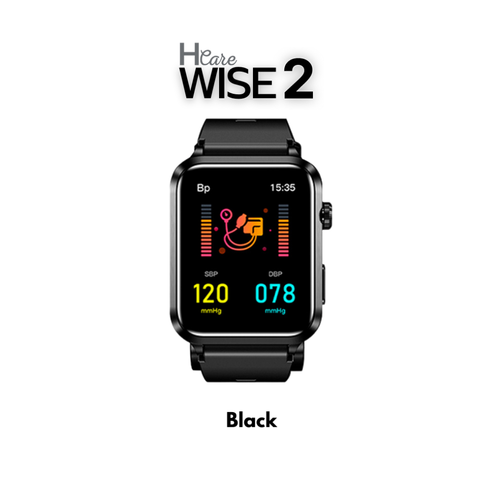 [โค้ดลด10% สูงสุด 1000] HCare Wise2 : นาฬิกาวัดความดัน Air Pump บีบรัดข้อมือ-ECG-ระดับน้ำตาล ...