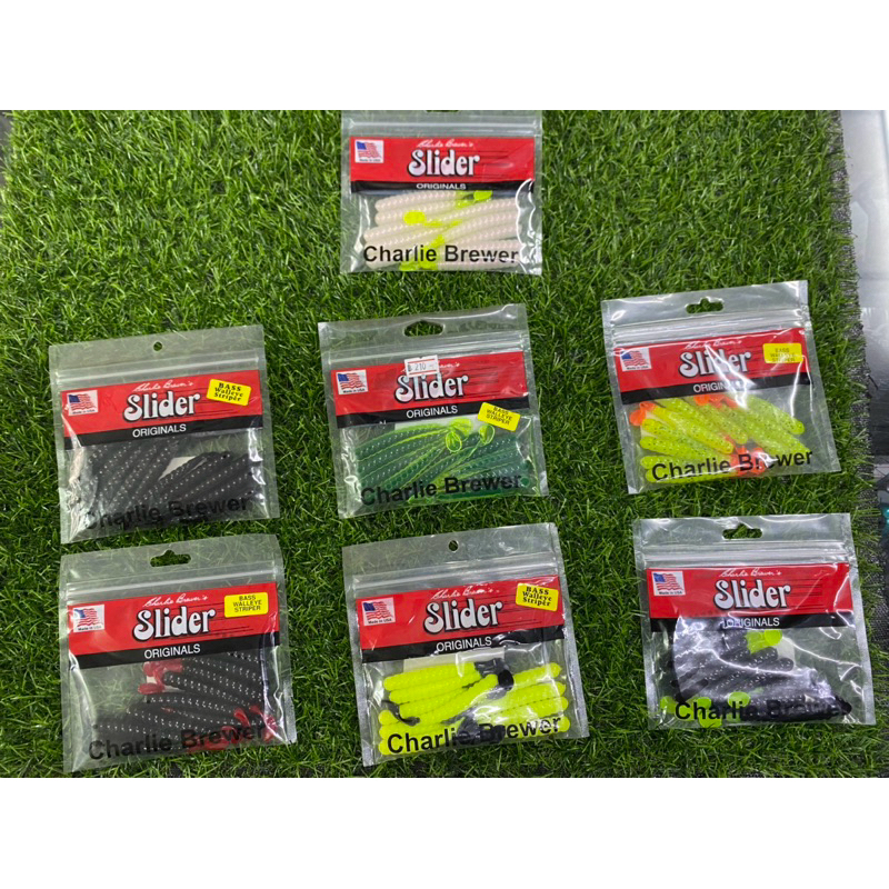 หนอนยางSLIDER Charlie Brewer ขนาด3นิ้ว ใช้สำหรับตกปลานักล่าเหยื่อ ...