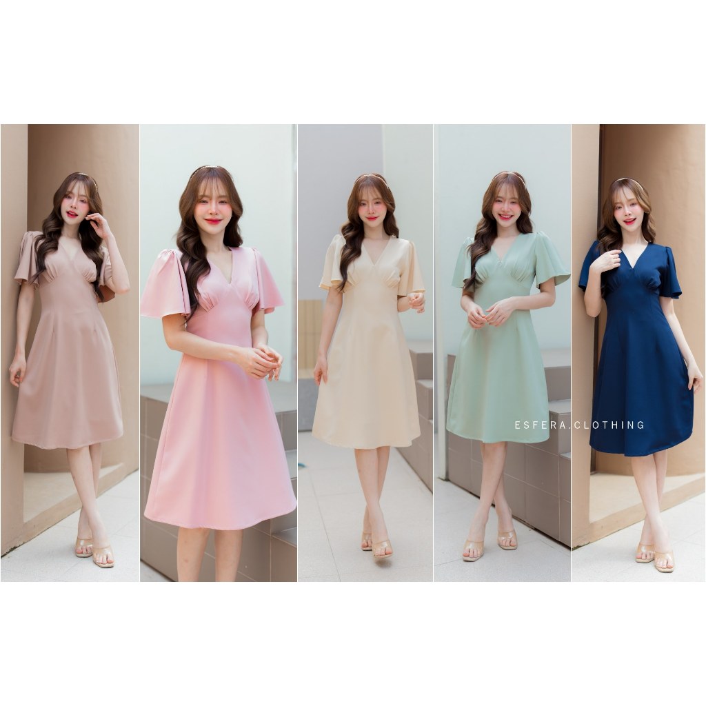 ⚡️สั่งทางLive&vdoลด100🔥DR086-1 Jamille longly Dress เดรสน่ารัก | Shopee Thailand
