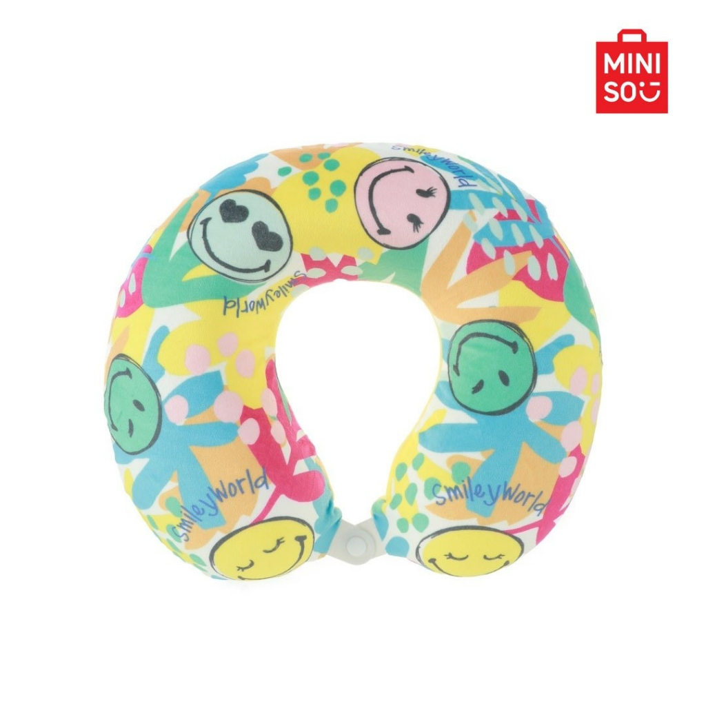 MINISO หมอนรองคอรูปตัวยู เมมโมรี่โฟม SmileyWorld Collection | Shopee ...