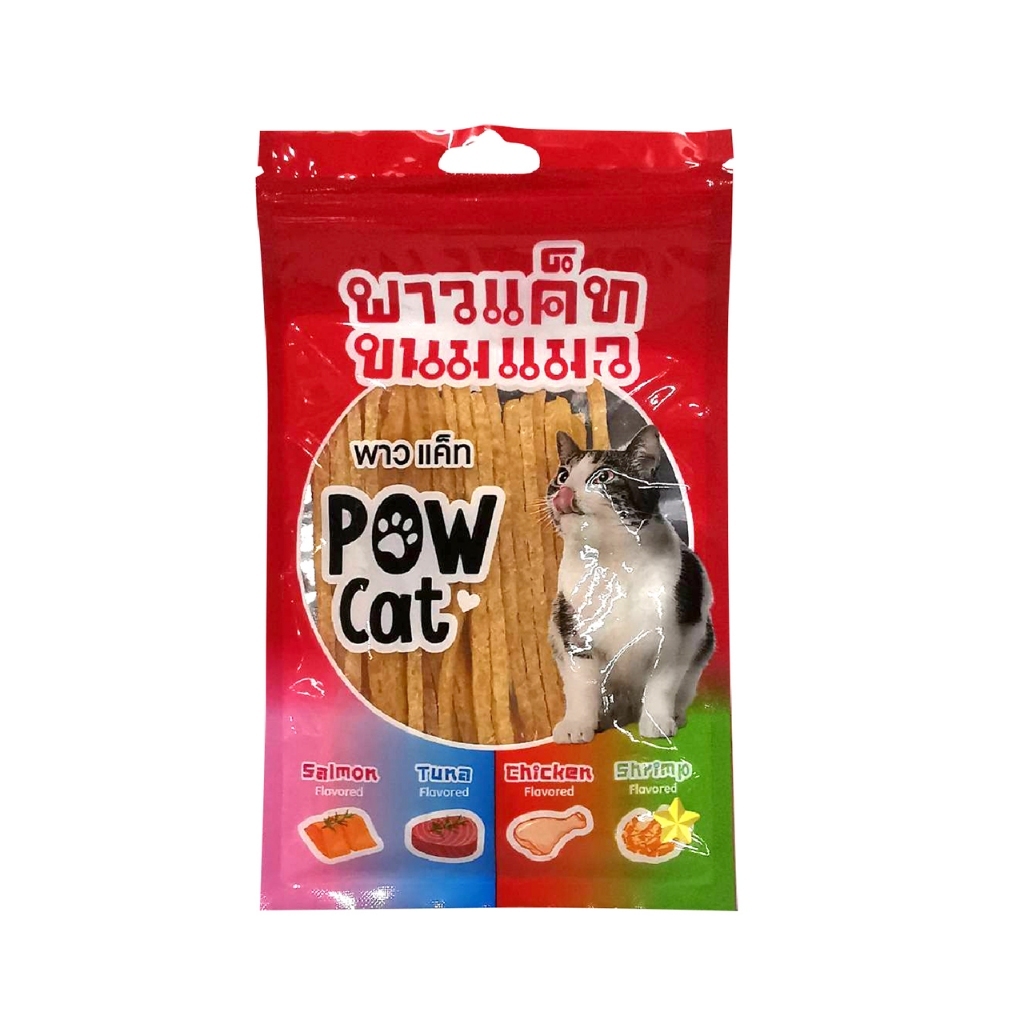 #กรเพ็ท ขนมแมว cat snack ปลาเส้น pow cat ผลิตจากเนื้อไก่แท้ คุณภาพส่งออก ขนาด 30 กรัม | Shopee ...