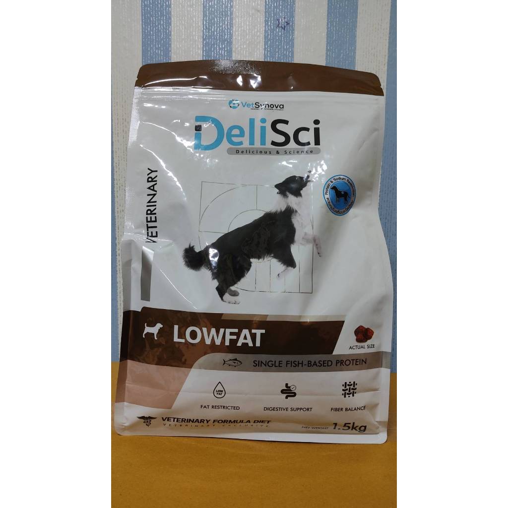 DeliSci Low Fat for Dogs 1.5kg อาหารจำกัดปริมาณโปรตีน และ ไขมัน สำหรับ ...
