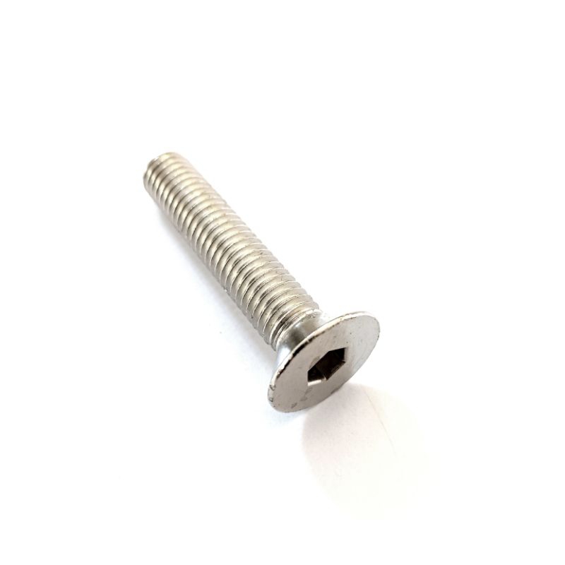 สกรูเอ็มแปดหัวจมแตเปอร์m8-35&40㎜.(วัดรวมหัว)(หัว=5㎜.)ปะแจ⦿(5㎜.)น็อตตัวผู้หัวเตเปอร์Ø=15㎜.เหล็กช ...