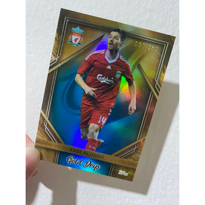 การ์ดนักฟุตบอลใบรัน Topps Liverpool Team Set 2023-2024 | Gold Drip ...