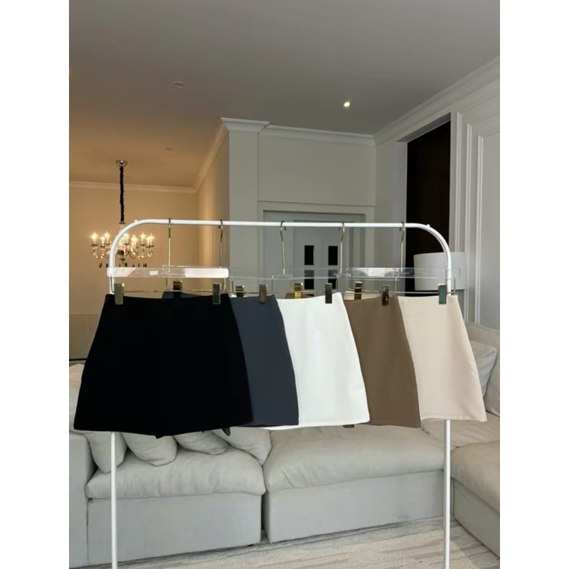 PROMTHONG BKK : กระโปรงกางเกงซิปข้าง มี 2 สี น้ำตาล/ขาว M | Shopee Thailand