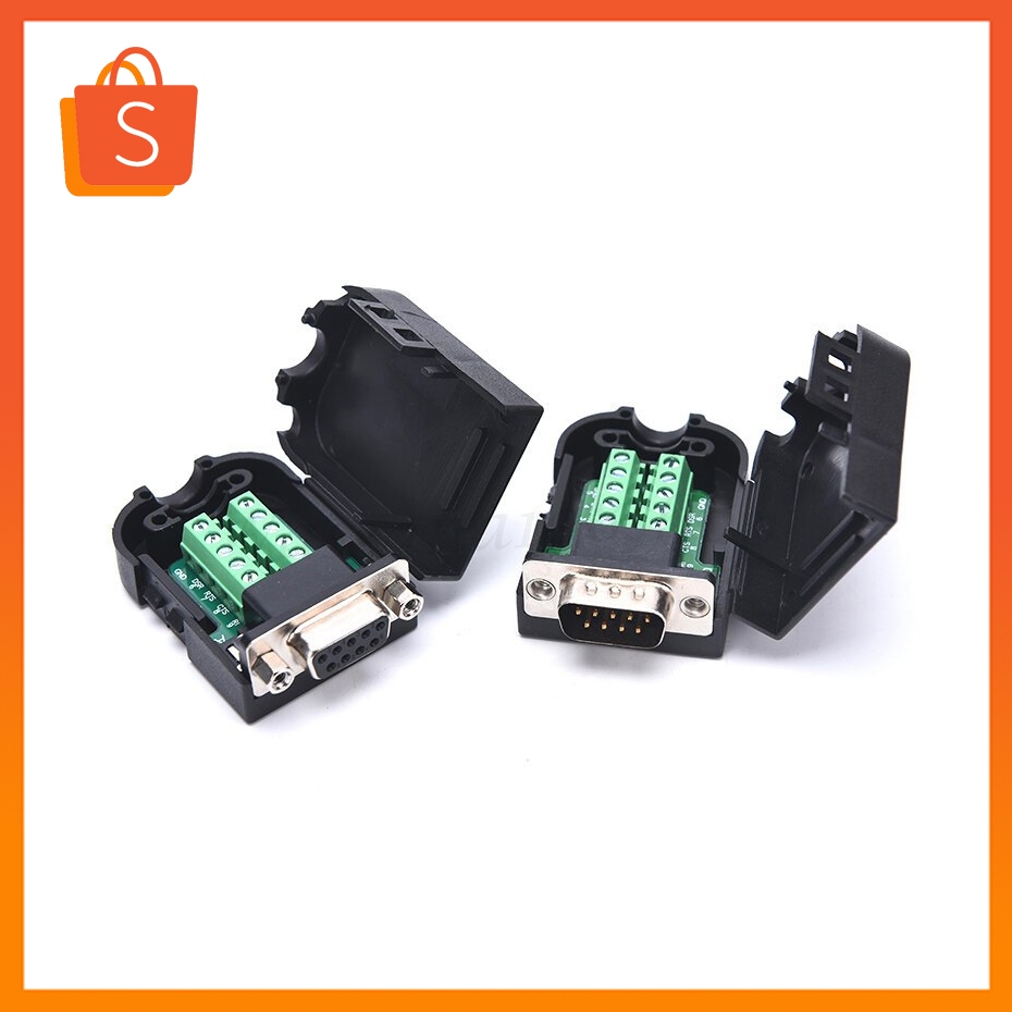 DB9 RS232 RS485 แบบช่องเสียบ ฝาครอบ ตัวผู้ ตัวเมีย Serial(DB9) Male ...