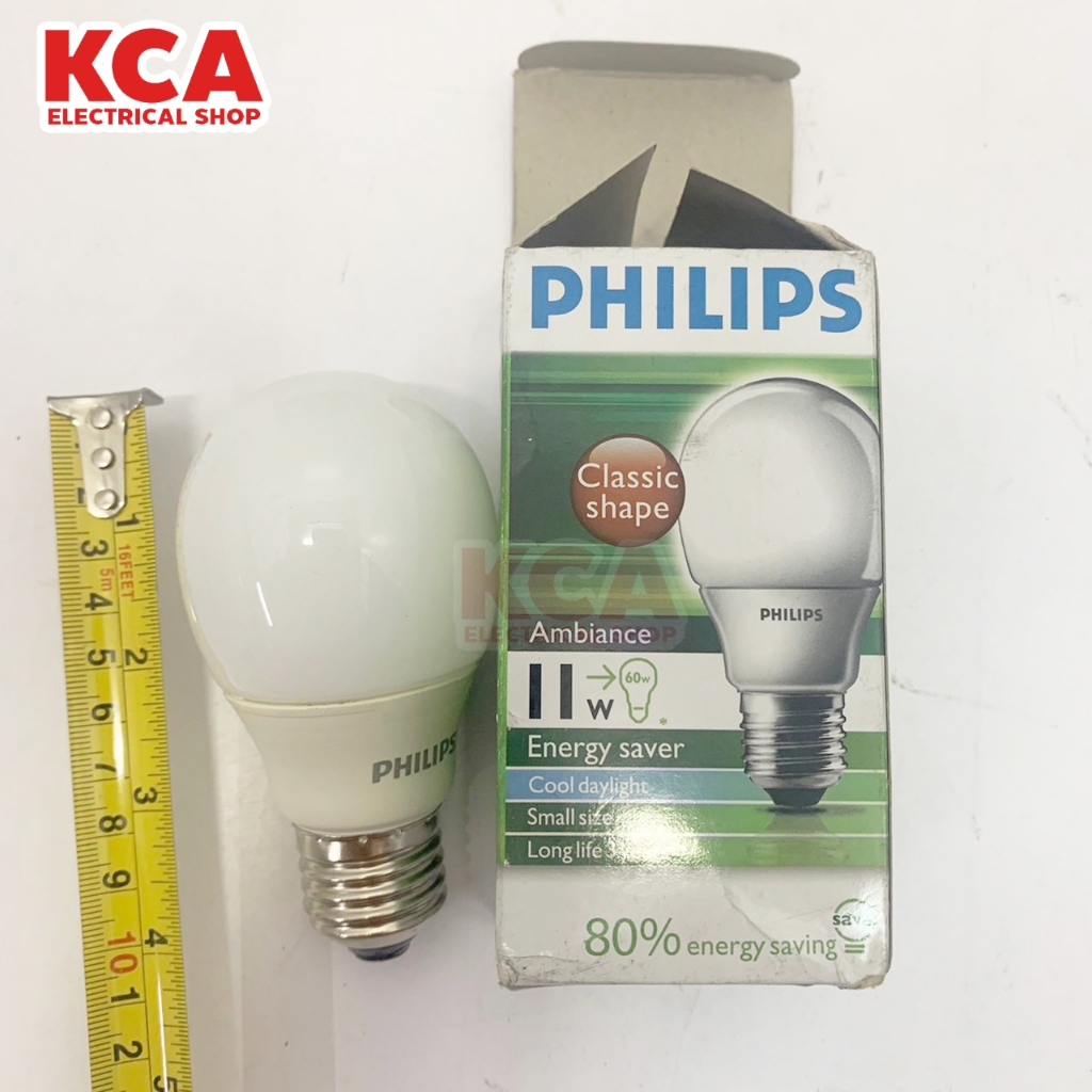 PHILIPS หลอดประหยัดไฟ รุ่นAmbiance 5W 8W 11W ขั้วE27 หลอดประหยัดทรงปิงปอง | Shopee Thailand