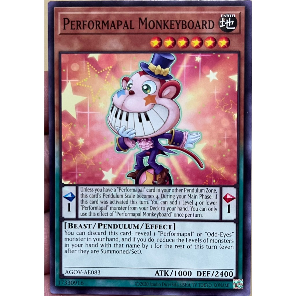 Yugioh Asia-Eng [AGOV-AE083] Performapal Monkeyboard (Common) การ์ดยูกิ ...