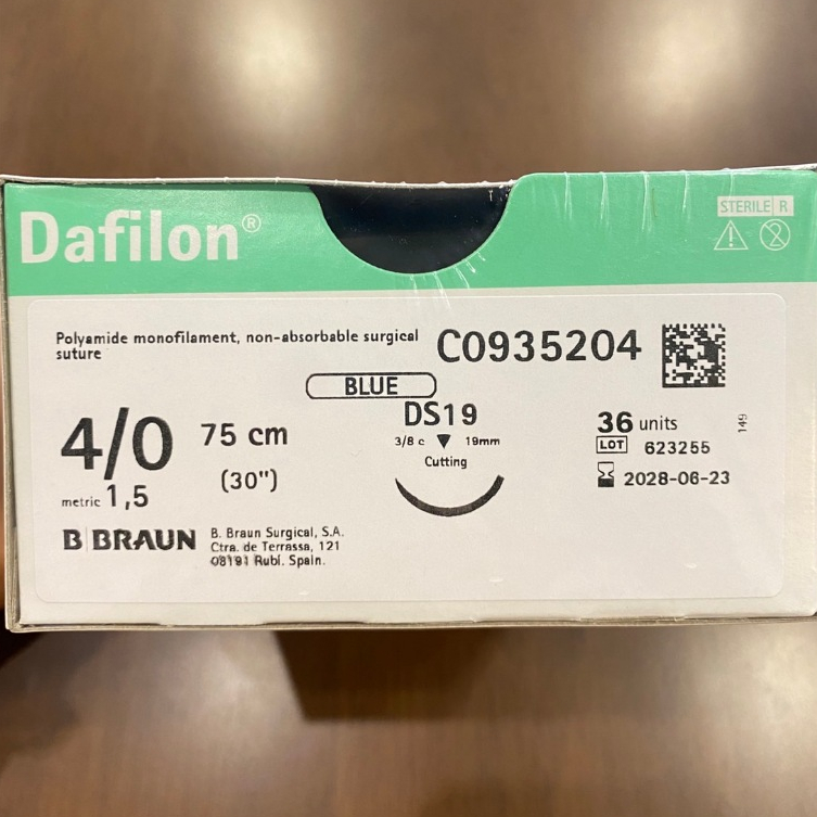 B.Braun - Suture ไหมเย็บแผล Dafilon (Nylon) 36เส้น/กล่อง ติดเข็ม ไม่ ...