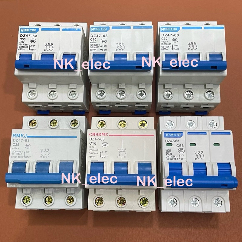 DZ47-63 เซอร์กิตเบรกเกอร์ 3P 10A 16A 25A 32A 50A 63A มีสินค้า พร้อมส่ง | Shopee Thailand