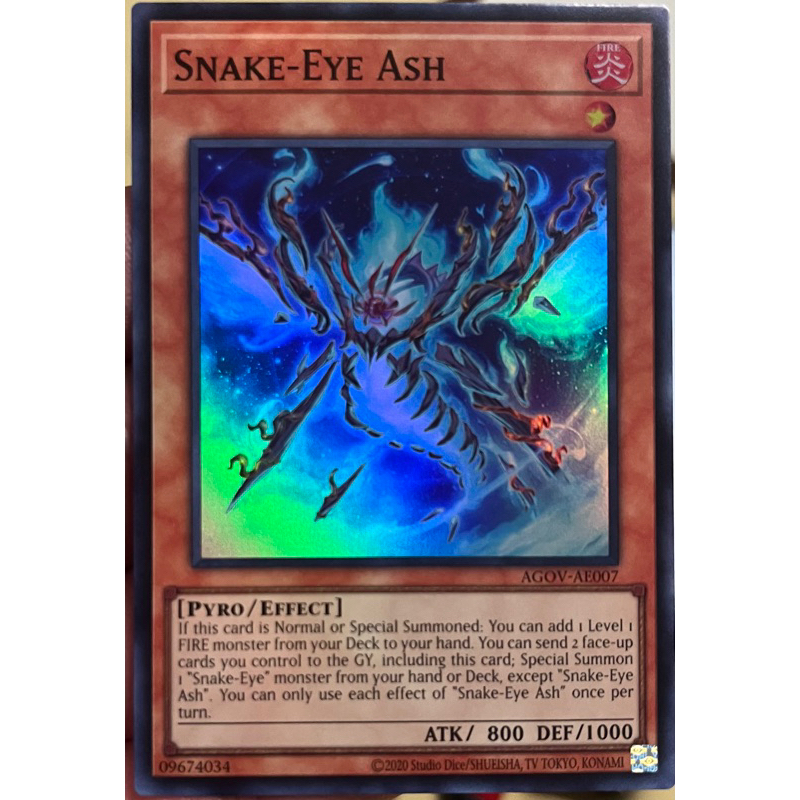 Yugioh Asia-Eng [AGOV-AE007] Snake-Eye Ash (Super Rare) การ์ดยูกิแท้ถูก ...