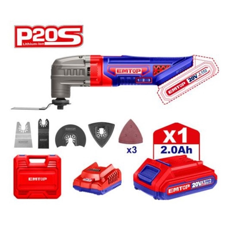 EMTOP เครื่องตัด ขัด เซาะ ไร้สาย แบตเตอรี่ 20V รุ่น ELMF20221 | แบต 2.0 ...