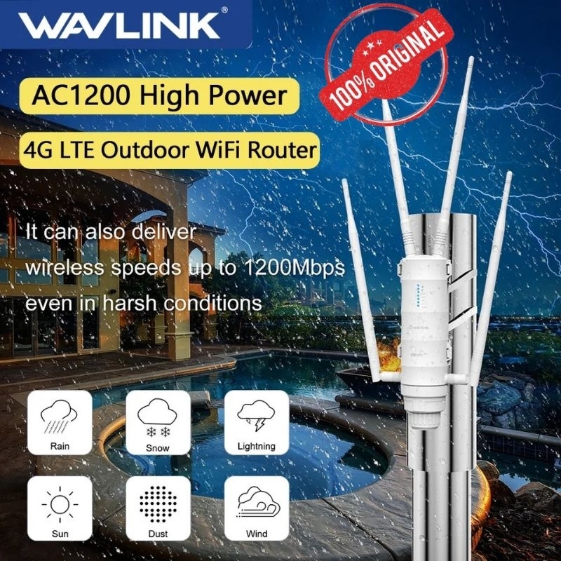 US Plug WAVLINK WN572HG3 AC1200 2.4G/5G Wireless Wifi Dual-Band High ...