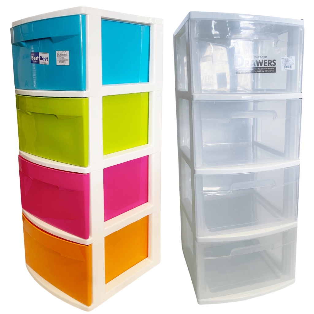 SAHACHAI ลิ้นชักอเนกประสงค์ ลิ้นชักสหชัย สีลาย ขนาด 31.6x36.7x79.7cm รุ่น 278/4 ลาย or ใส ...