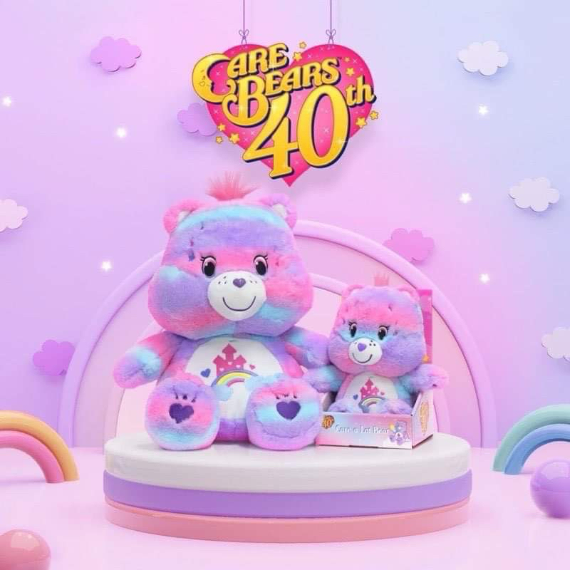 แท้ ตุ๊กแคร์แบร์ 40ปี 45cm. ใหญ่ ใหม่ แคร์ อะ ล็อต Care Bears care a lot 45cm. | Shopee Thailand