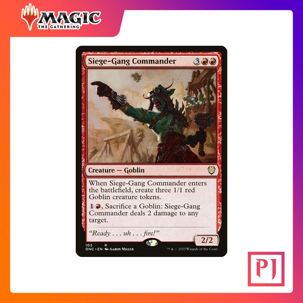 [MTG] Siege-Gang Commander [ONC] [RED] [RARE] [NORMAL] [ENG] (การ์ดเม ...