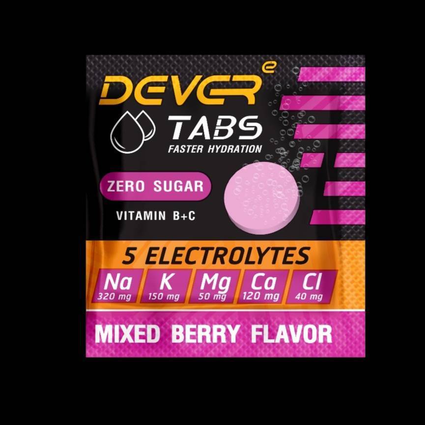 DEVER TABS เกลือแร่เม็ดฟู่กันตะคริว รสมิกซ์เบอร์รี่ [แบบซอง 1 เม็ด ...