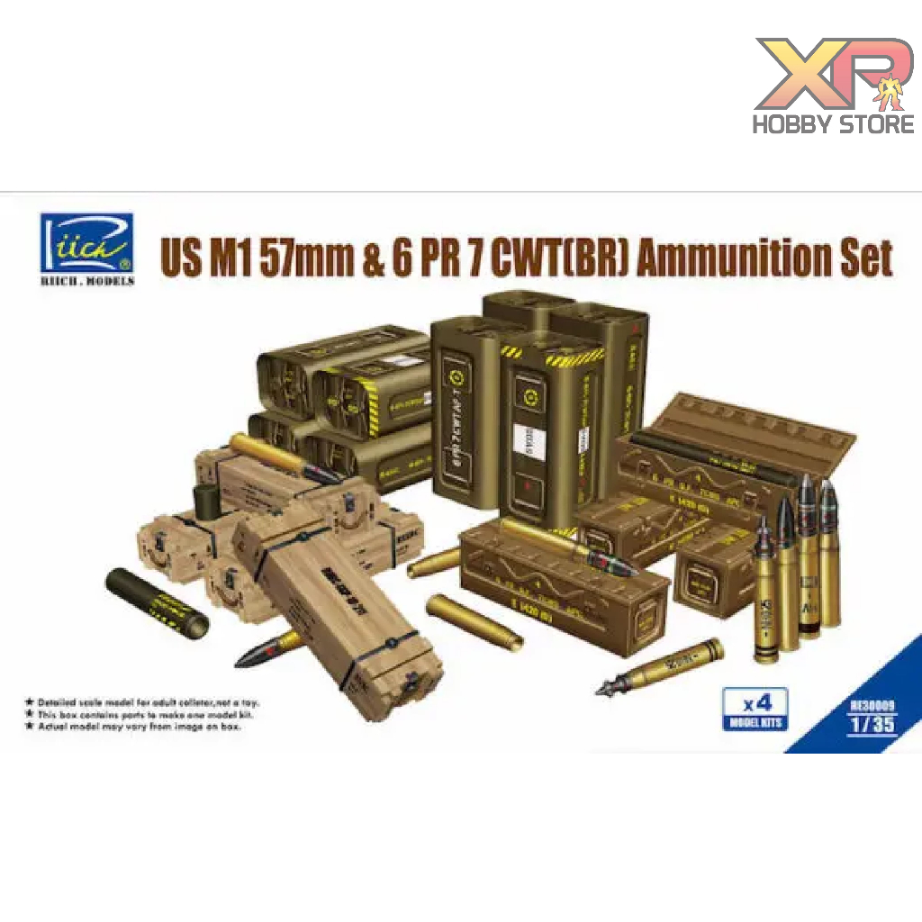 [Riich Model] 1/35: US M1 57mm & 6PR 7cwt (BR) Ammunition Set (Model ...