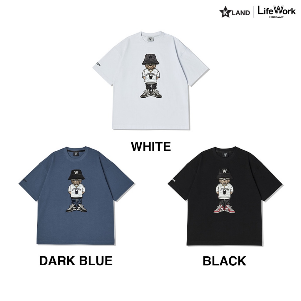 LIFEWORK CHARACTER COTTON SHORT SLEEVE T-SHIRT เสื้อยืด แขนสั้น คอกลม ...