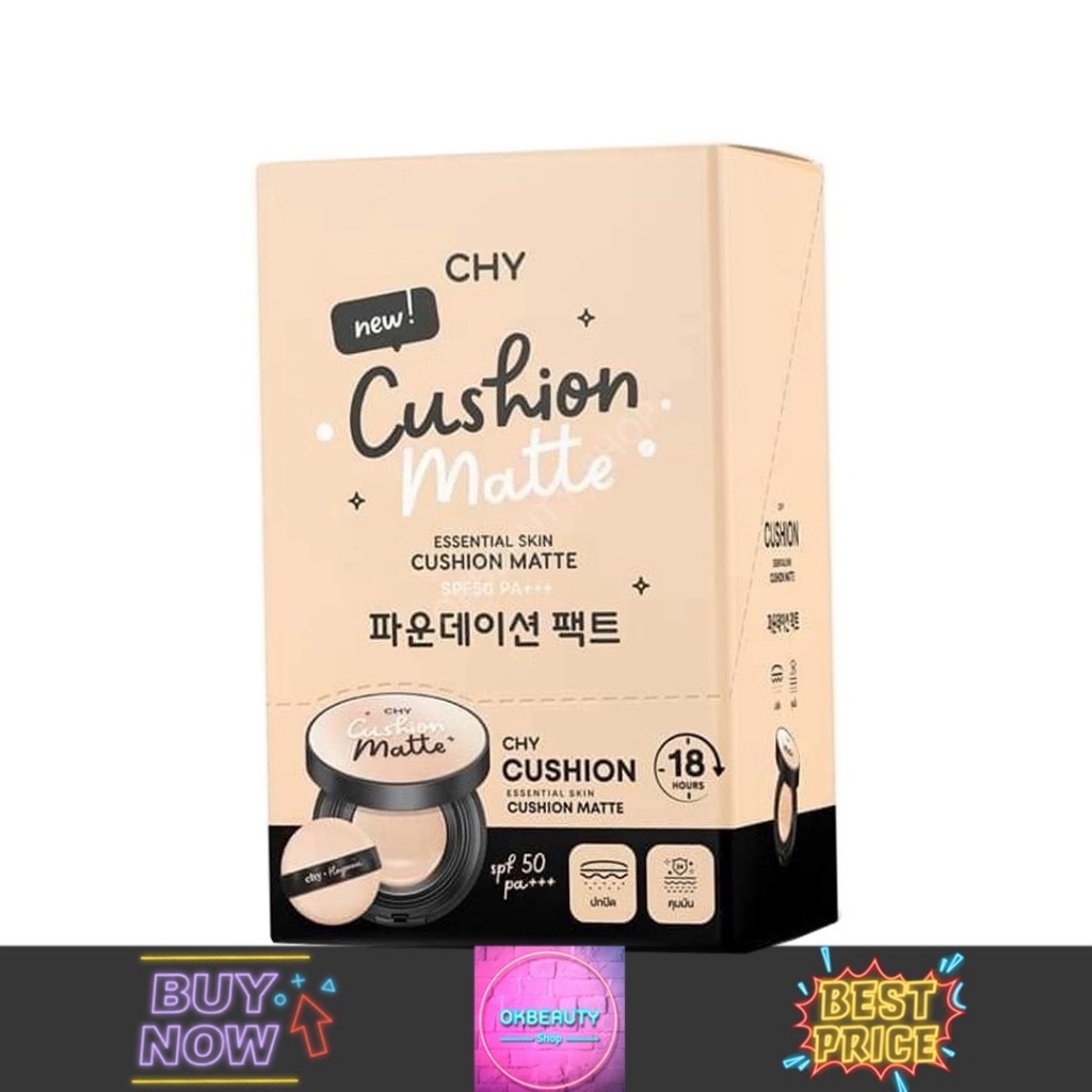 CHY Cushion Matte SPF50 PA+++ ซีเอชวาย คุชชั่น แมท (กล่อง5ซอง) | Shopee Thailand