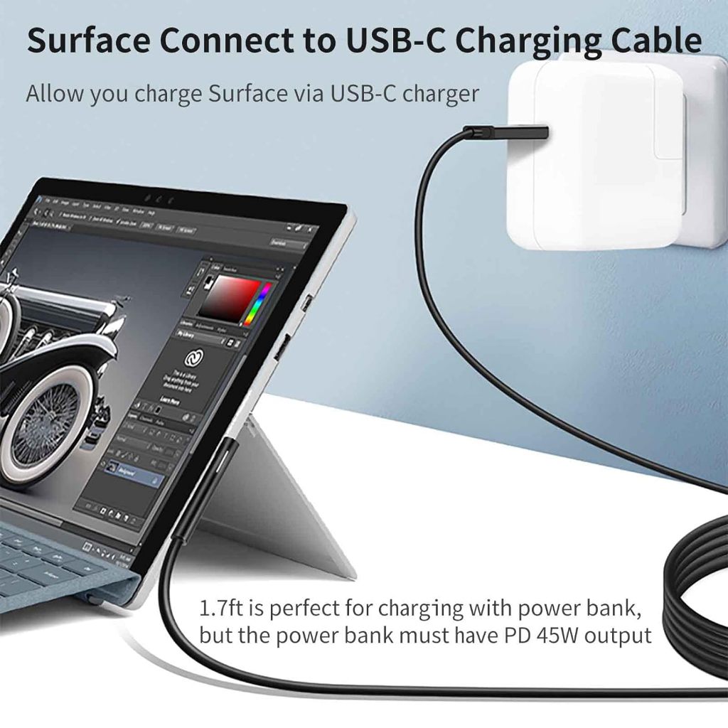 พร้อมส่ง สายชาร์จ Surface 15V PD Charger Surface Connect to USB-C ...