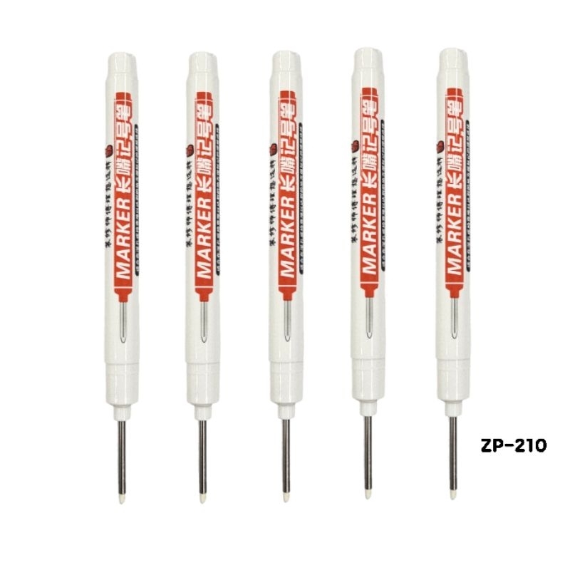 ปากกามาร์คเกอร์หัวยาวสีขาว Engineering Marker Pen (ZP-210) หัวยาว 20 ...