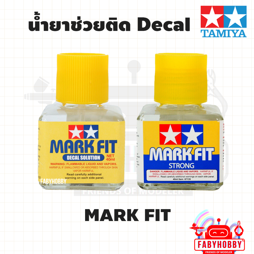 TAMIYA - Mark Fit น้ำยาติดดีคอล 40 ml สำหรับ ดีคอลน้ำ กันดั้ม กันพลา ...