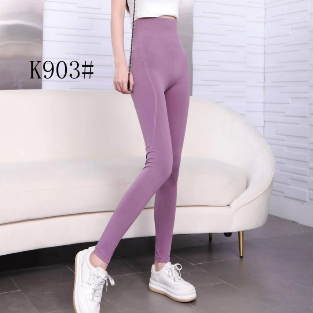 ผ้านิ่มเด้งๆ กางเกงขายาว กางเกงแฟชั่นนำเข้า กางเกงโอเวอร์ไซต์ทรงกระบอกเอวยางยืด K903 | Shopee ...