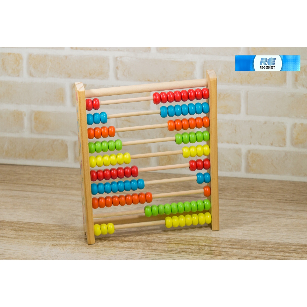 ของเล่นไม้เสริมพัฒนาการเด็ก ลูกคิดไม้ ฝีกนับเลข แนวนอนแนวตั้ง Zhejiang ...