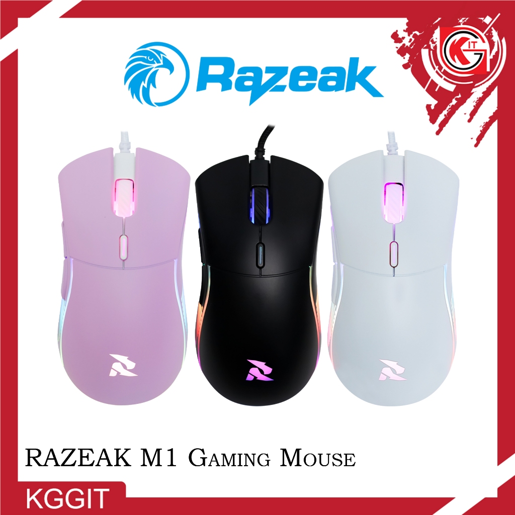 RAZEAK M1 เมาส์เกมมิ่ง(มีซอฟแวร์) RGB Gaming Mouse มีสาย ไฟสวยมาก ...