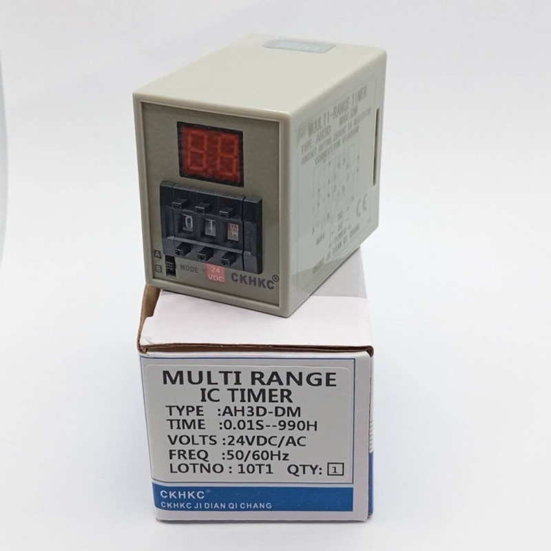 MULTI RANGE IC TIMER TYPE :AH3D-DM TIME :0.01S--990H VOLTS :24VDC/AC ...