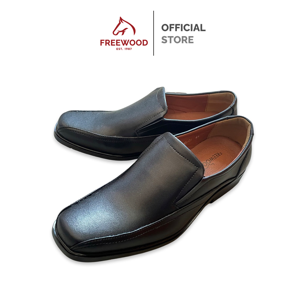 FREEWOOD BUSINESS SHOES รองเท้าคัทชูผู้ชาย หนังแท้ รุ่น 55-945 สีดำ ...